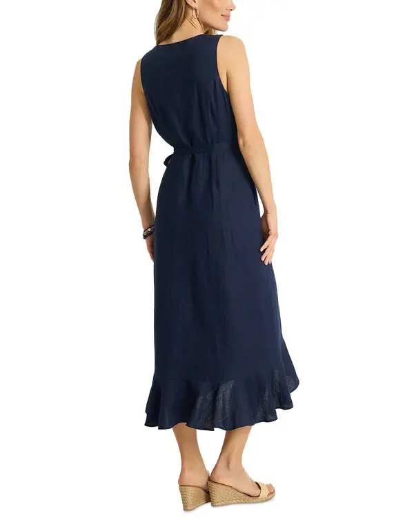 chinese dress ladies The Wrap Dress in Linen main image 0