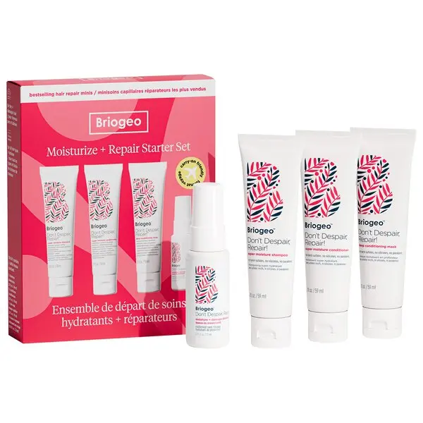 BRIOGEO Don't Despair, Repair! Strengthening + Hydrating Minis Kit For Dry, Damaged Hair - One-color