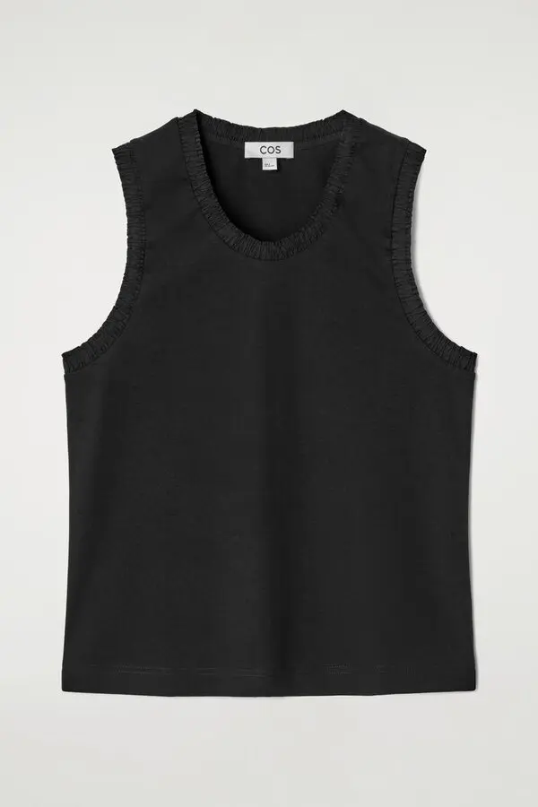 Cos Gathered Cotton Tank Top