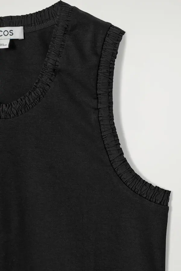 Cos Gathered Cotton Tank Top