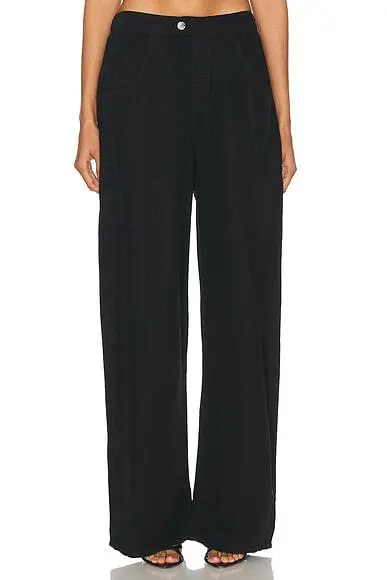 EB DENIM Eddie Bowed Linen Pant - Black