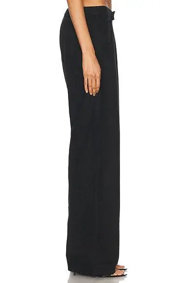 EB DENIM Eddie Bowed Linen Pant - Black