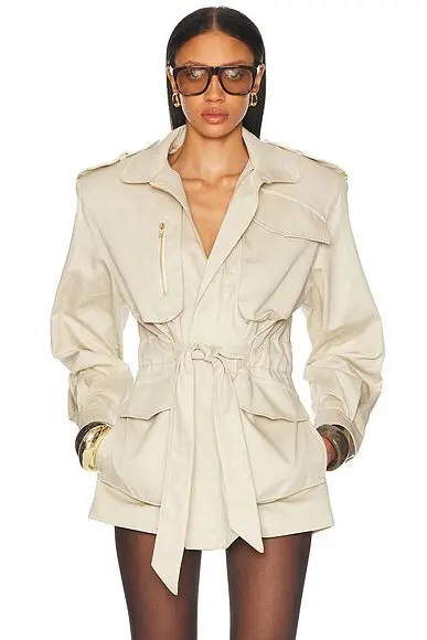 Alexandre Vauthier Cotton Tailoring Jacket - Dune