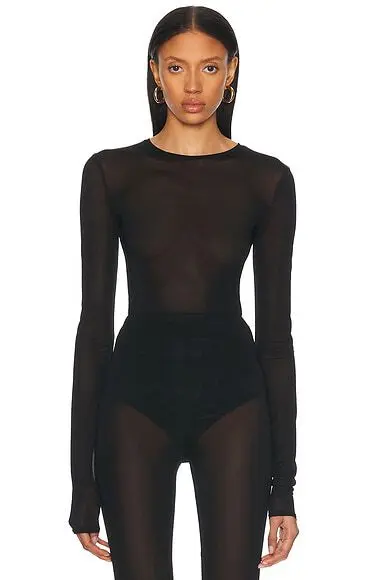 Alexandre Vauthier Long Sleeve Mesh Top