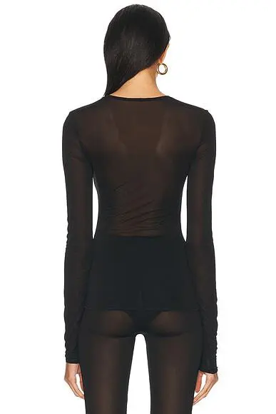 Alexandre Vauthier Long Sleeve Mesh Top