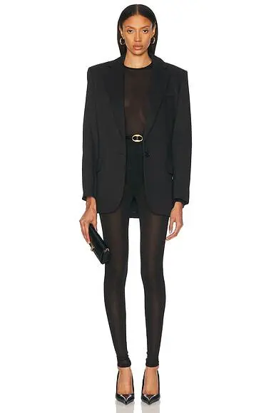 Alexandre Vauthier Long Sleeve Mesh Top