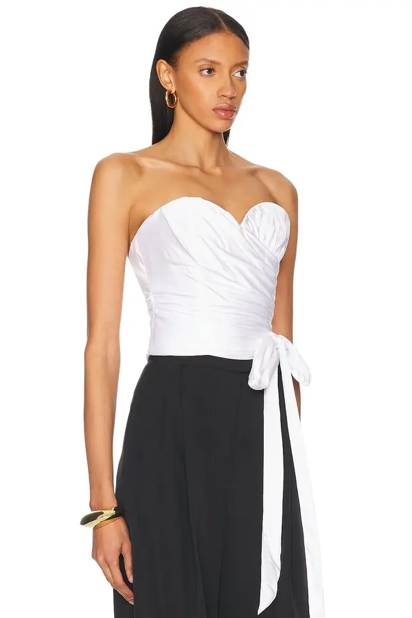 Alexandre Vauthier Satin Strapless Top
