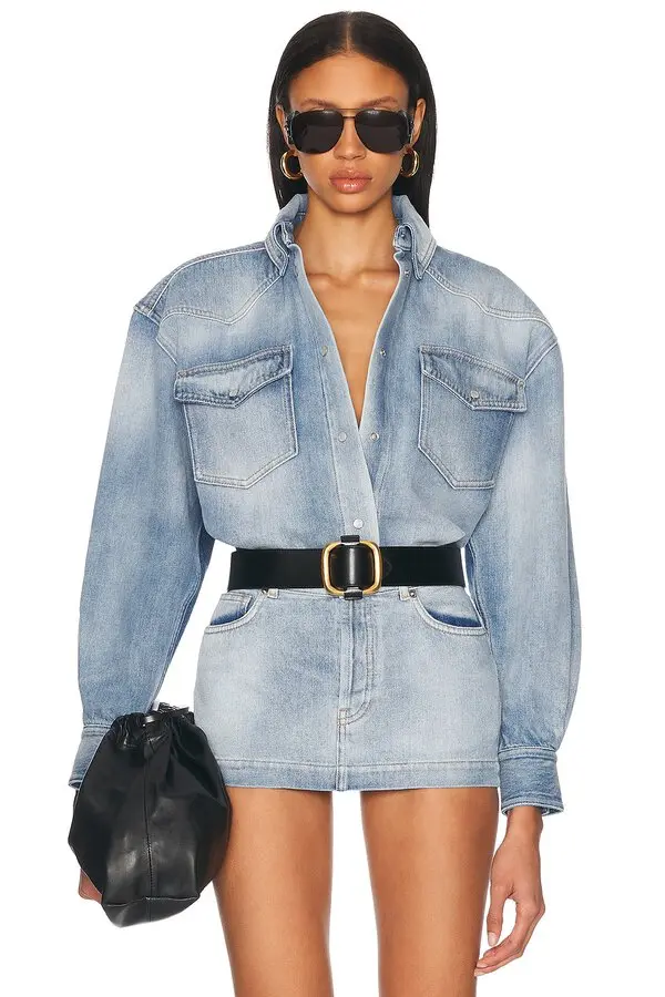 Alexandre Vauthier Denim Button-down Top