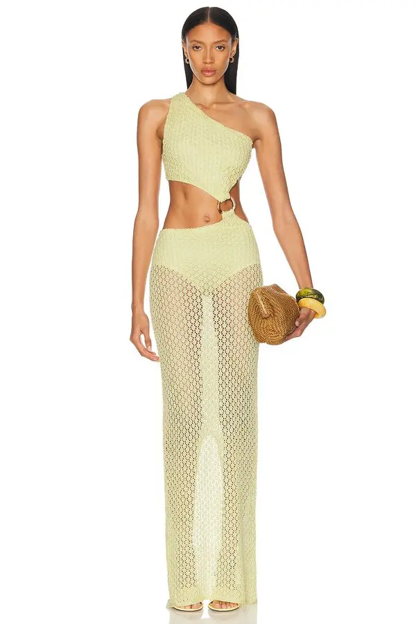 BANANHOT Brie Crochet Dress - Daisy Yellow