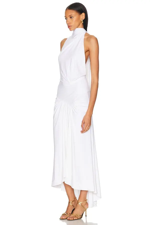 Alexandre Vauthier Halter Neck Midi Dress