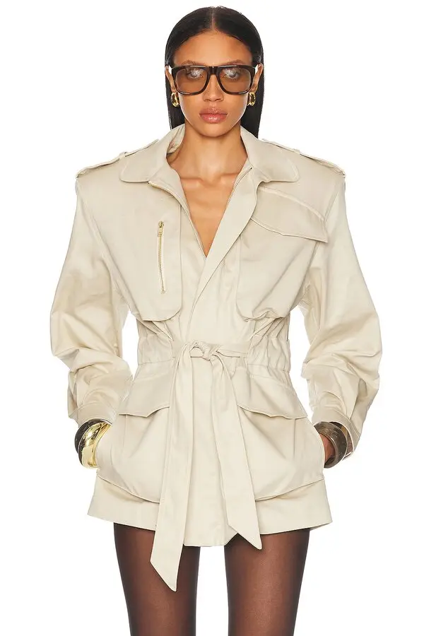 Alexandre Vauthier Tailored Cotton Jacket - Dune