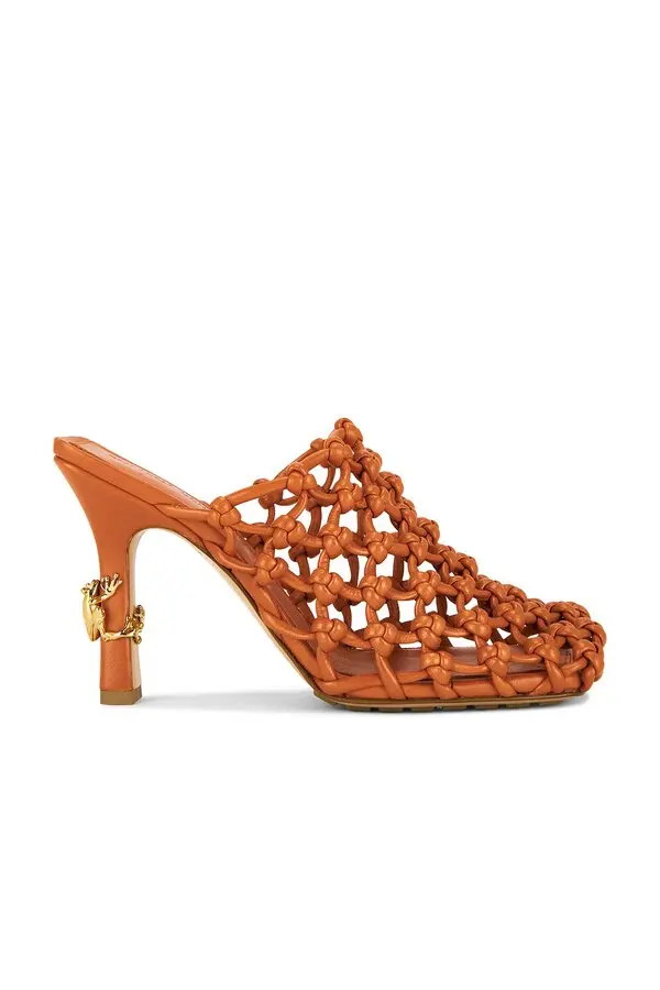 Bottega Veneta Mule Pump With Gold-tone Frog Accessory