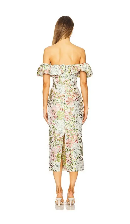 ELLIATT Calaantha Floral Jacquard Midi Dress