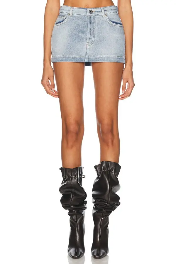 Alexandre Vauthier Denim Mini Skirt