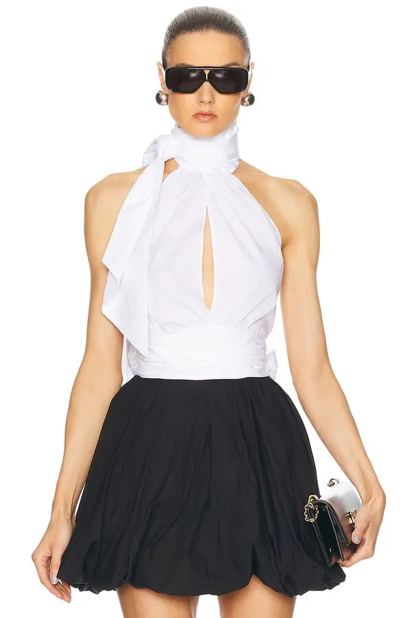 Alexandre Vauthier Poplin Sleeveless Blouse