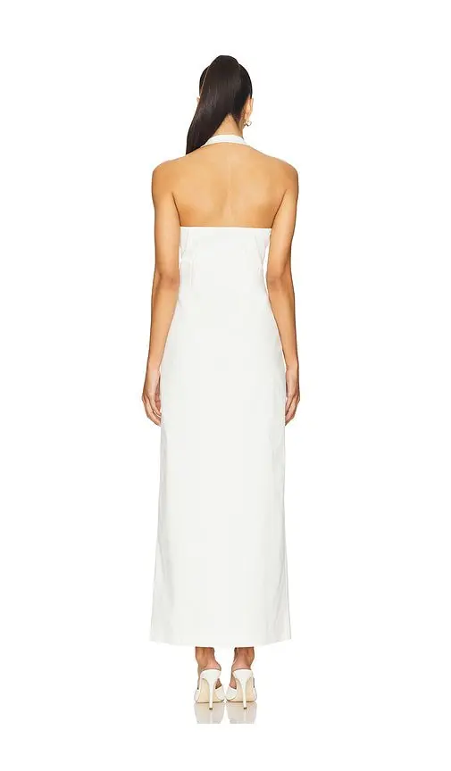 SELMACILEK Button Detail Midi Dress - White