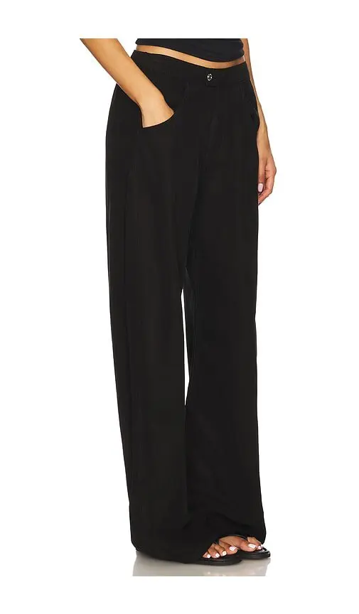EB DENIM Eddie Bowed Linen Pant - Black