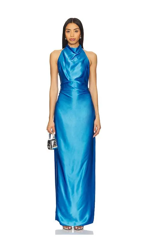 Amanda Uprichard Marcine Maxi Dress - Blue Jay - 25% Off | Editorialist