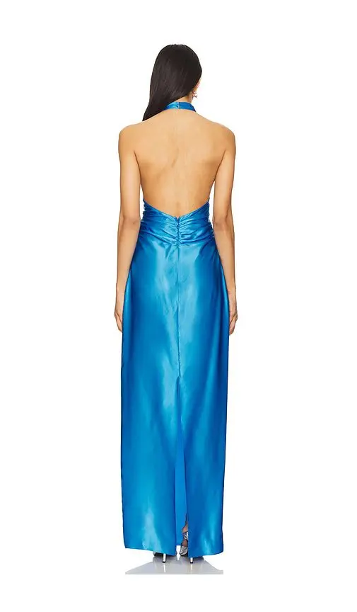 Amanda Uprichard Marcine Maxi Dress - Blue Jay