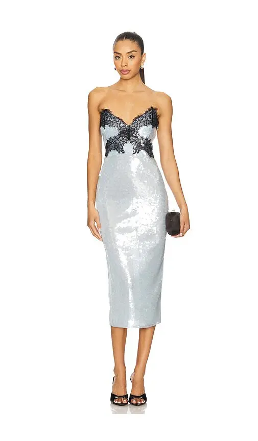 Retrofete Ellen Sequin Dress - Ice Blue
