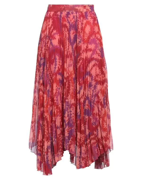 DONDUP Printed Pleated Maxi Skirt