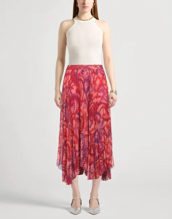 DONDUP Printed Pleated Maxi Skirt