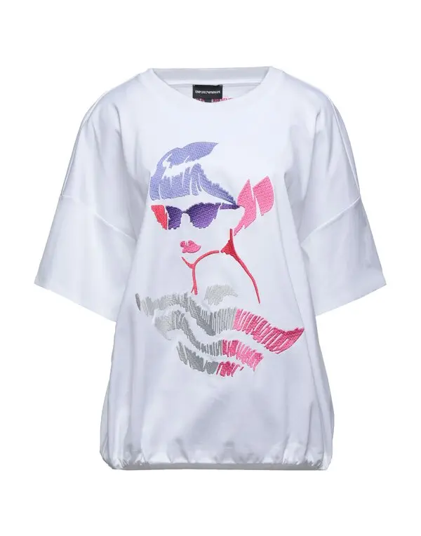 Emporio Armani Printed T-shirt With Drawstring Hem