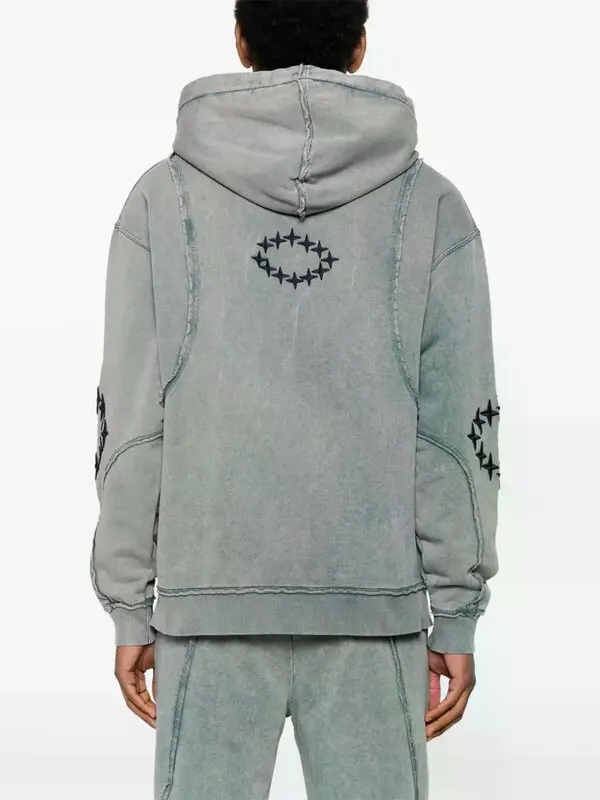ÉTUDES STUDIO Embroidered Motif Zip Up Hoodie