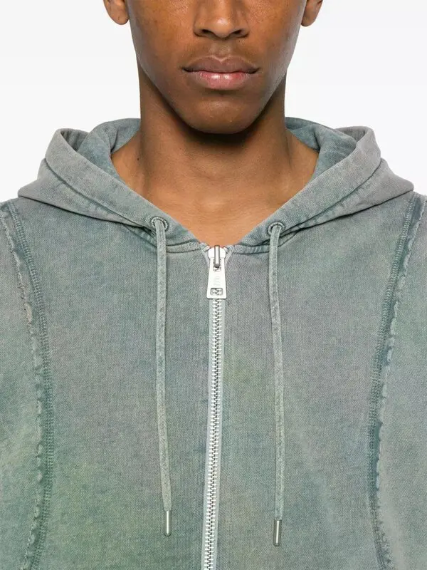 ÉTUDES STUDIO Embroidered Motif Zip Up Hoodie