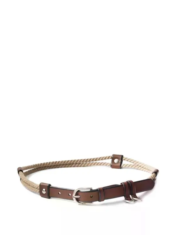 Prada Rope-detail Leather Belt - Brown