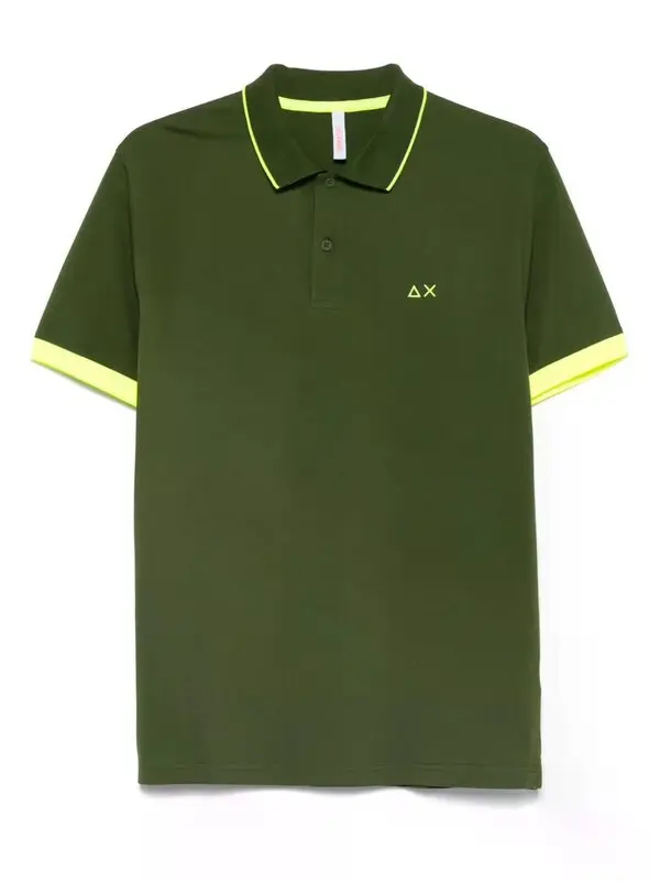 SUN 68 Logo-embroidered Polo Shirt - Green