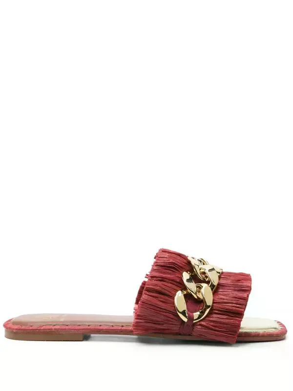 DE SIENA Chain-detailed Sandals - Red