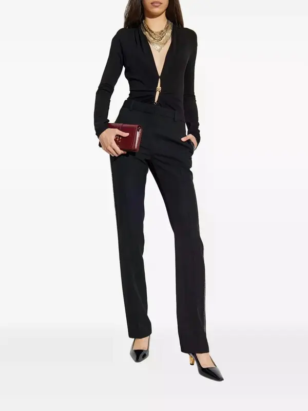 Versace Tailored Trousers With Embellished Trim