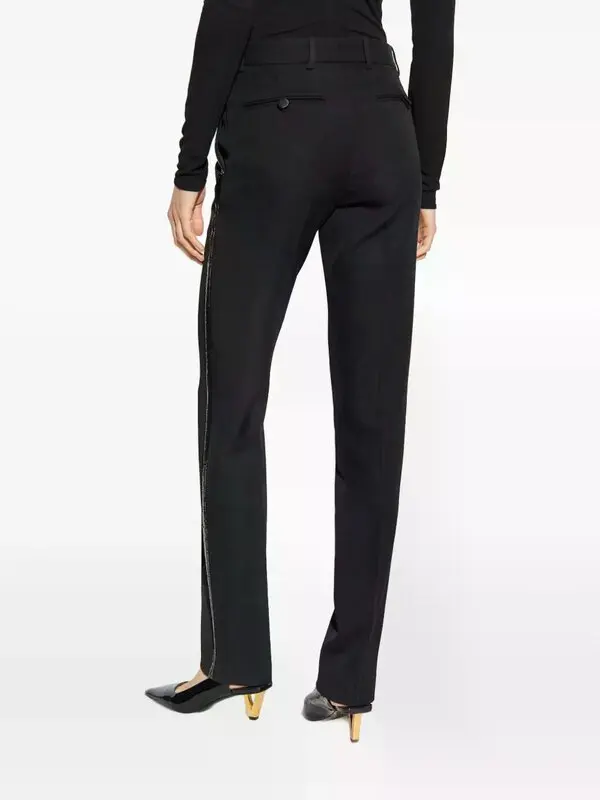 Versace Tailored Trousers With Embellished Trim