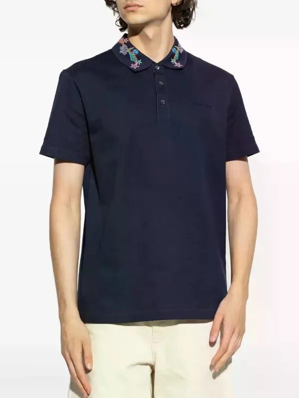 Versace Logo-embroidered Polo Shirt