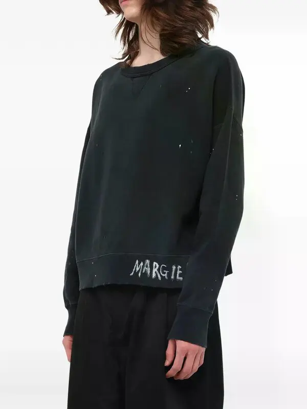 MAISON MARGIELA Logo-print Sweatshirt - Blue
