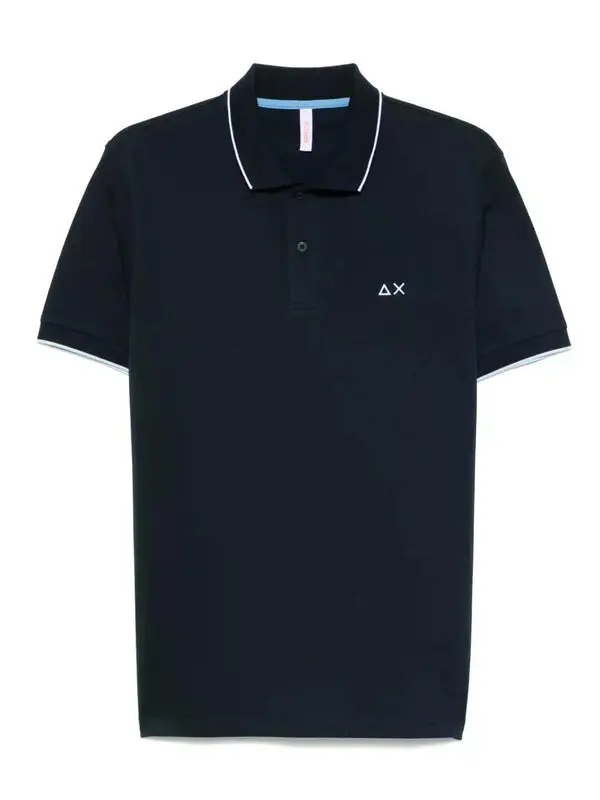 SUN 68 Logo-embroidered Polo Shirt - Blue