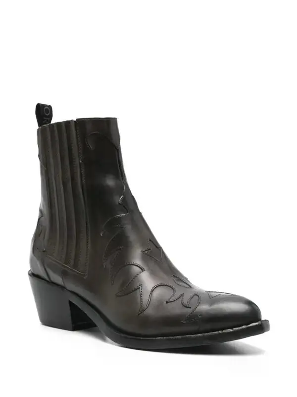 Sartore Leather Cowboy Boots - Brown