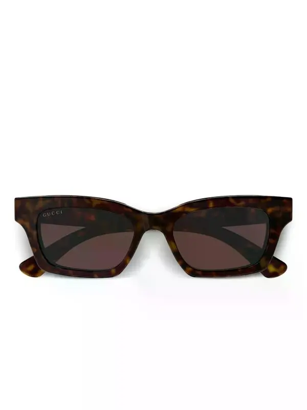 Gucci Rectangle-frame Sunglasses - Brown