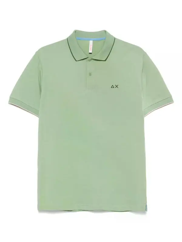 SUN 68 Cotton Polo Shirt - Green