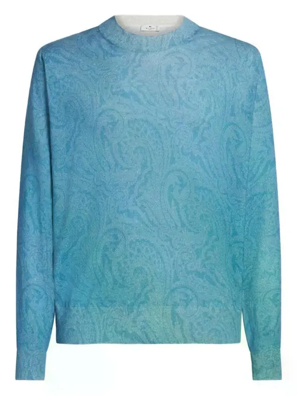 Etro Paisley-print Jumper - Blue