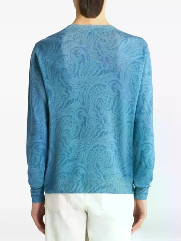 Etro Paisley-print Jumper - Blue