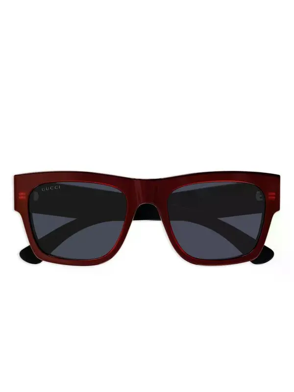 Gucci Square-frame Sunglasses - Red
