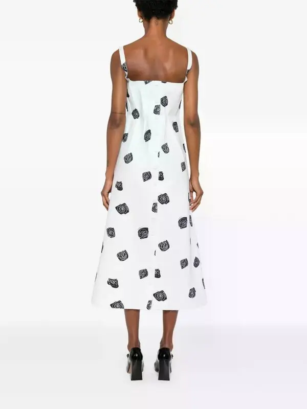 Marni Rose-print Midi Dress