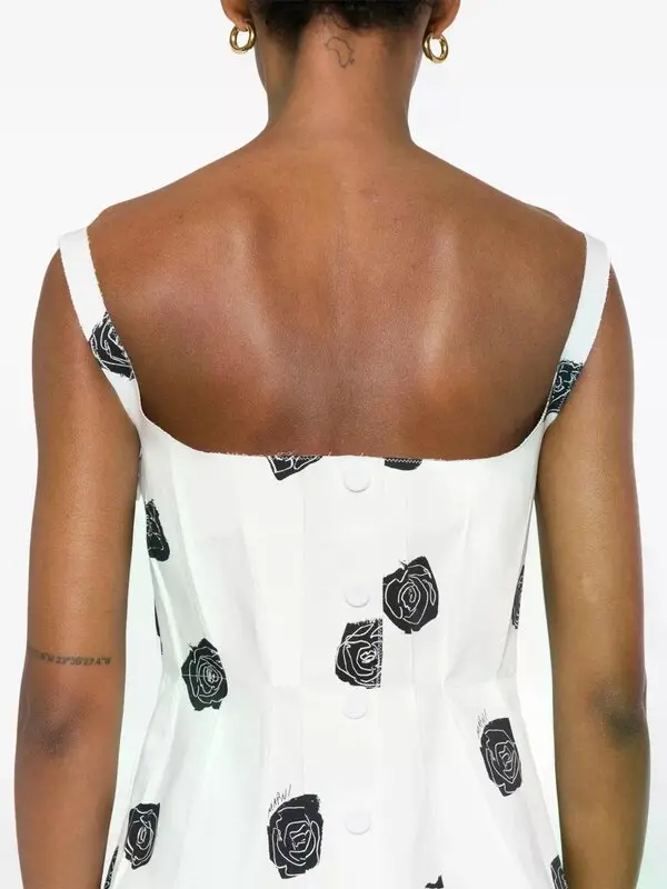 Marni Rose-print Midi Dress