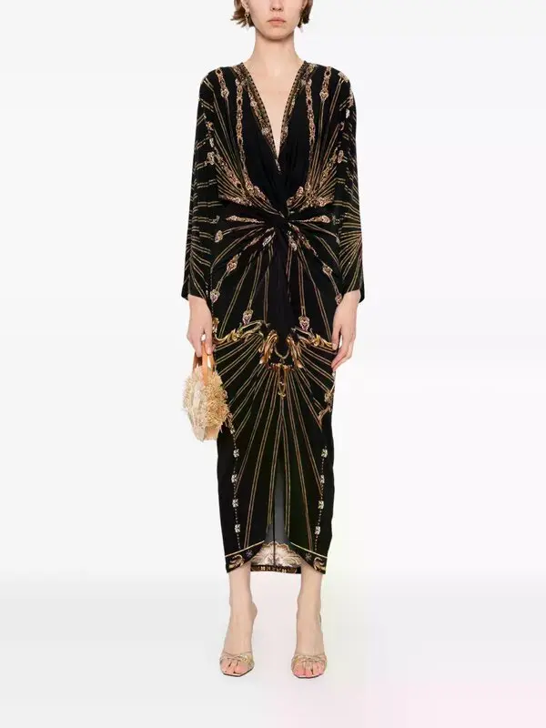 Camilla Long Split Front Twist Dress