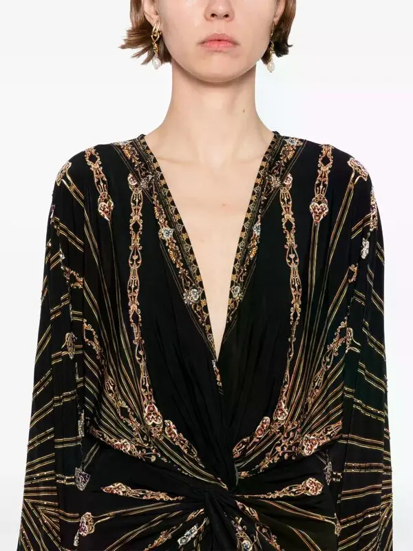 Camilla Long Split Front Twist Dress