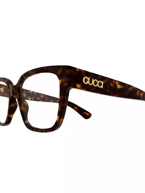 Gucci Square-frame Glasses - Brown