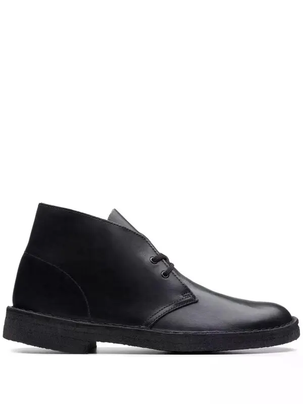 Clarks Leather Desert Boots - Black