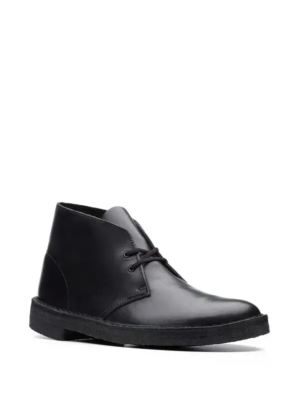 Clarks Leather Desert Boots - Black